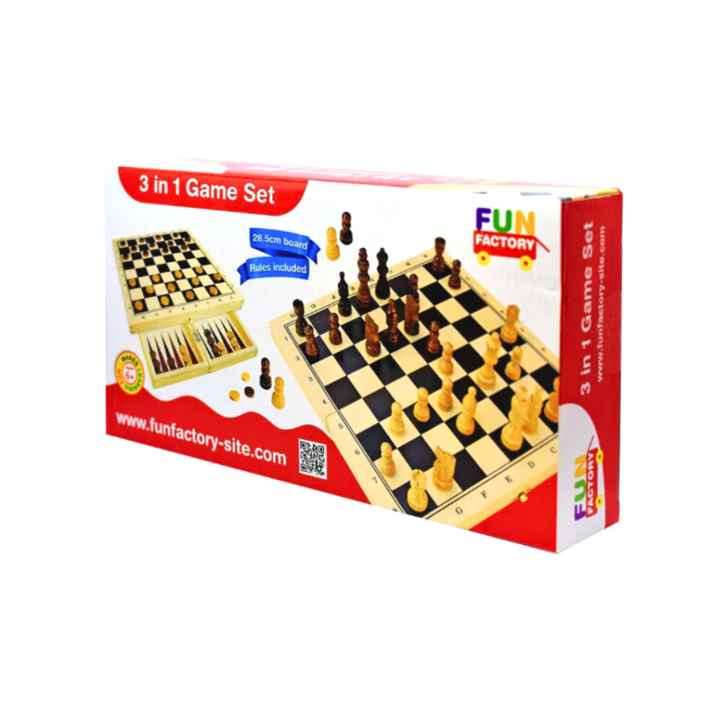 3-In-1 Wooden Fold Up Game Set - I Love Wooden Toys