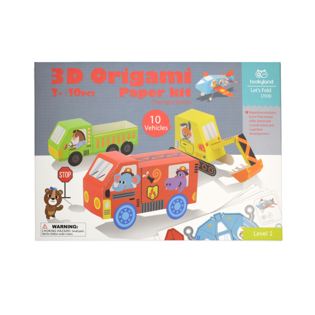 3D Origami Model Vehicles Set - I Love Wooden Toys