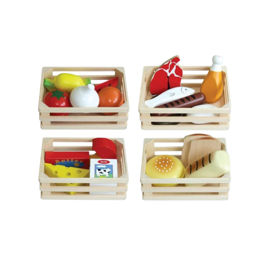 4-In-1 Wooden Food Crates