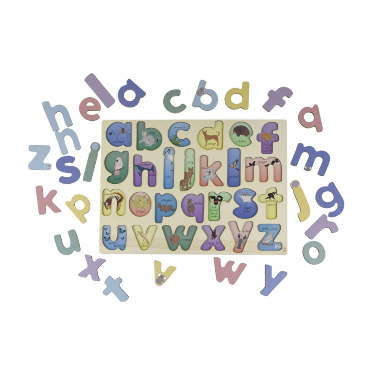 Australian Alphabet Lowercase Wooden Tray Puzzle - I Love Wooden Toys
