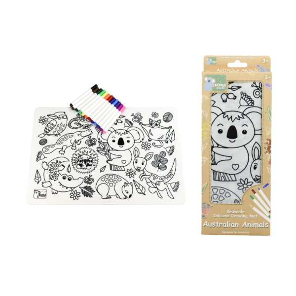 Reusable Australian Animal Silicone Drawing Mat - I Love Wooden Toys