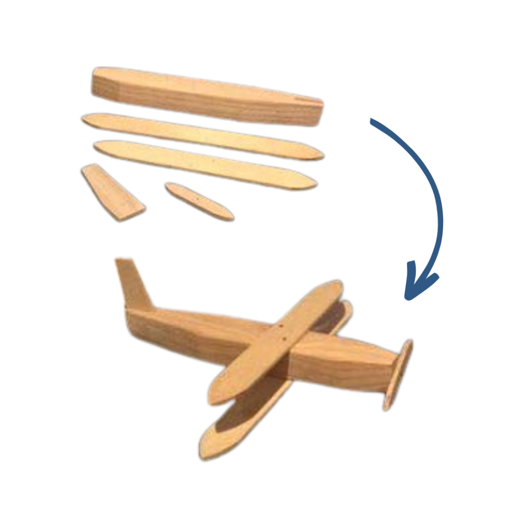 Build-Your-Own Wooden Toy Plane Kit - I Love Wooden Toys