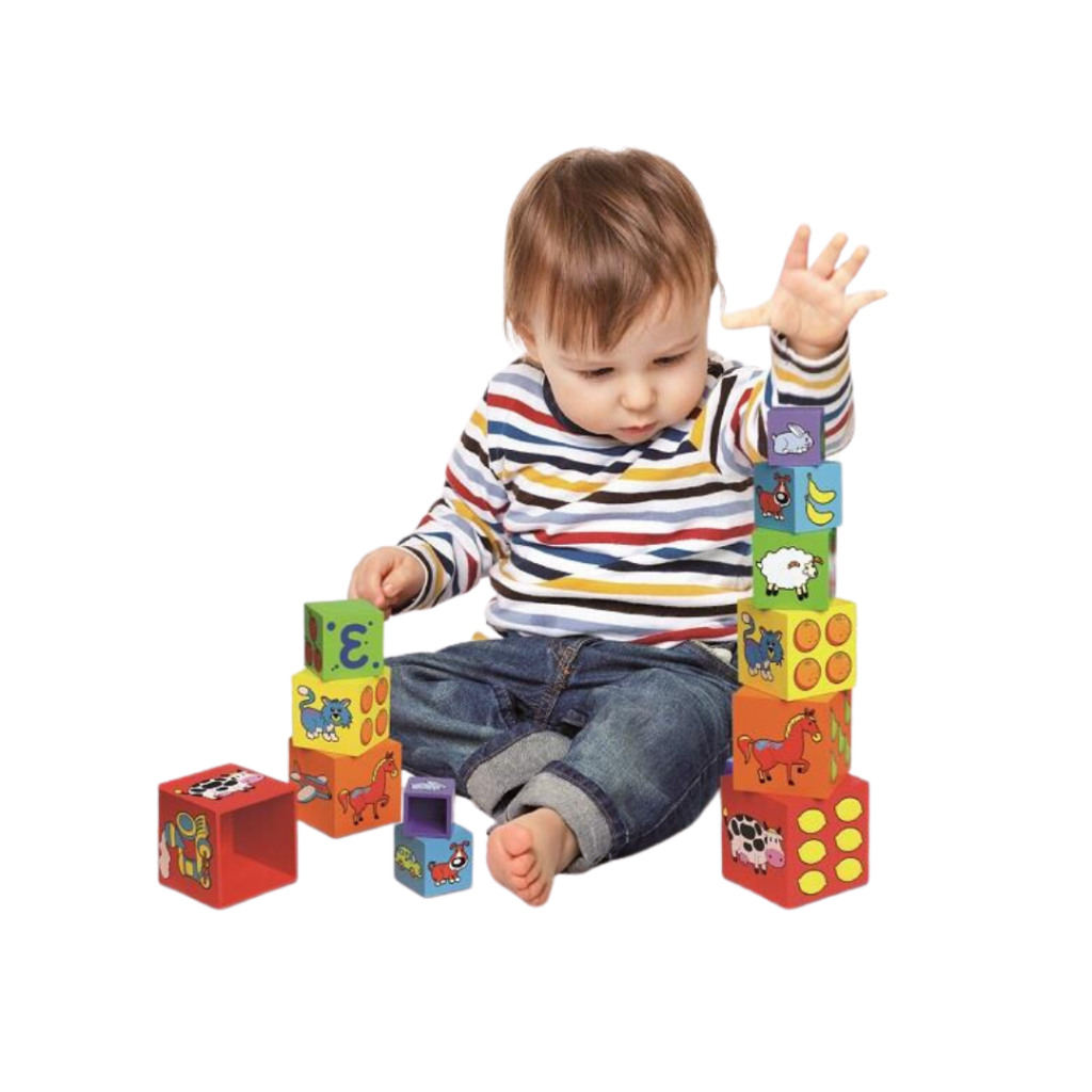 Colourful Nesting & Stacking Blocks - I Love Wooden Toys