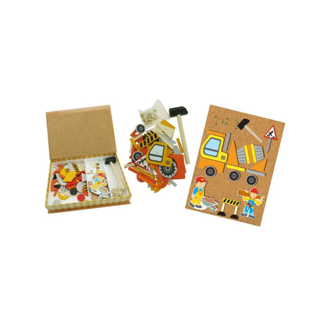 Construction Tap A Shape In Bookcase - I Love Wooden Toys