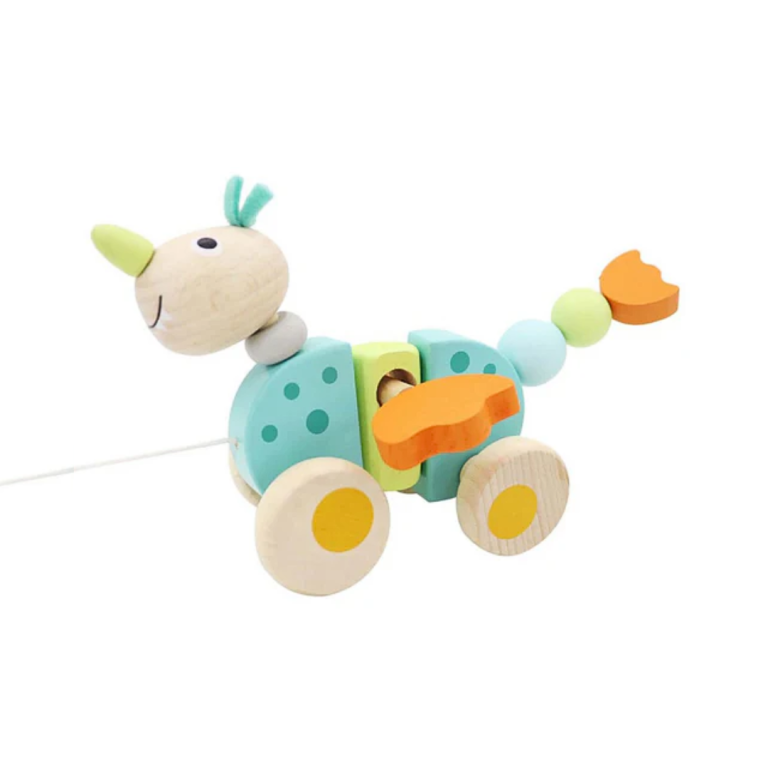 Wooden Pull Along Dragon - I Love Wooden Toys