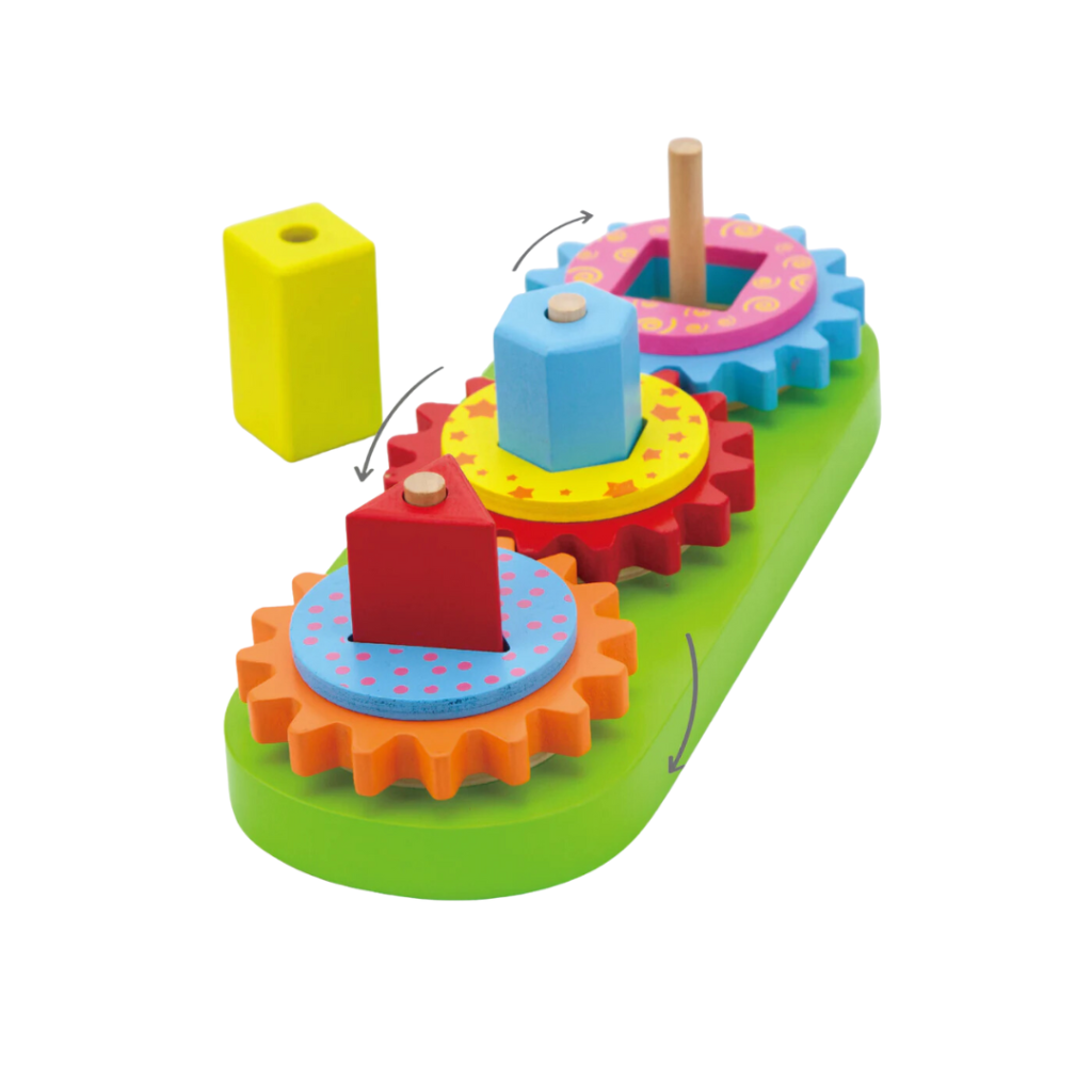 Shape Sorting Gear Wheels Set - I Love Wooden Toys
