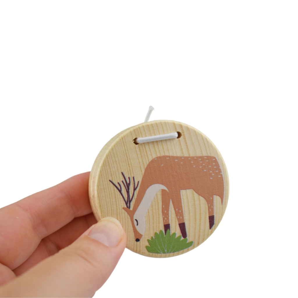 Woodland Animals Wooden Castanet