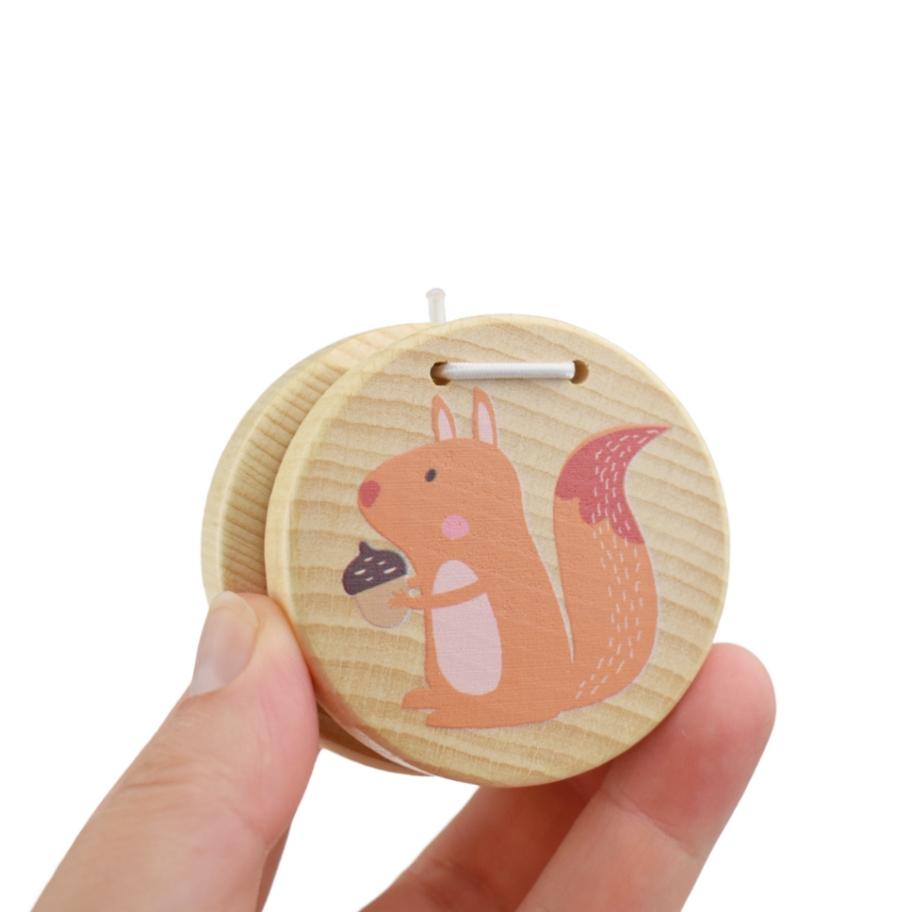 Woodland Animals Wooden Castanet